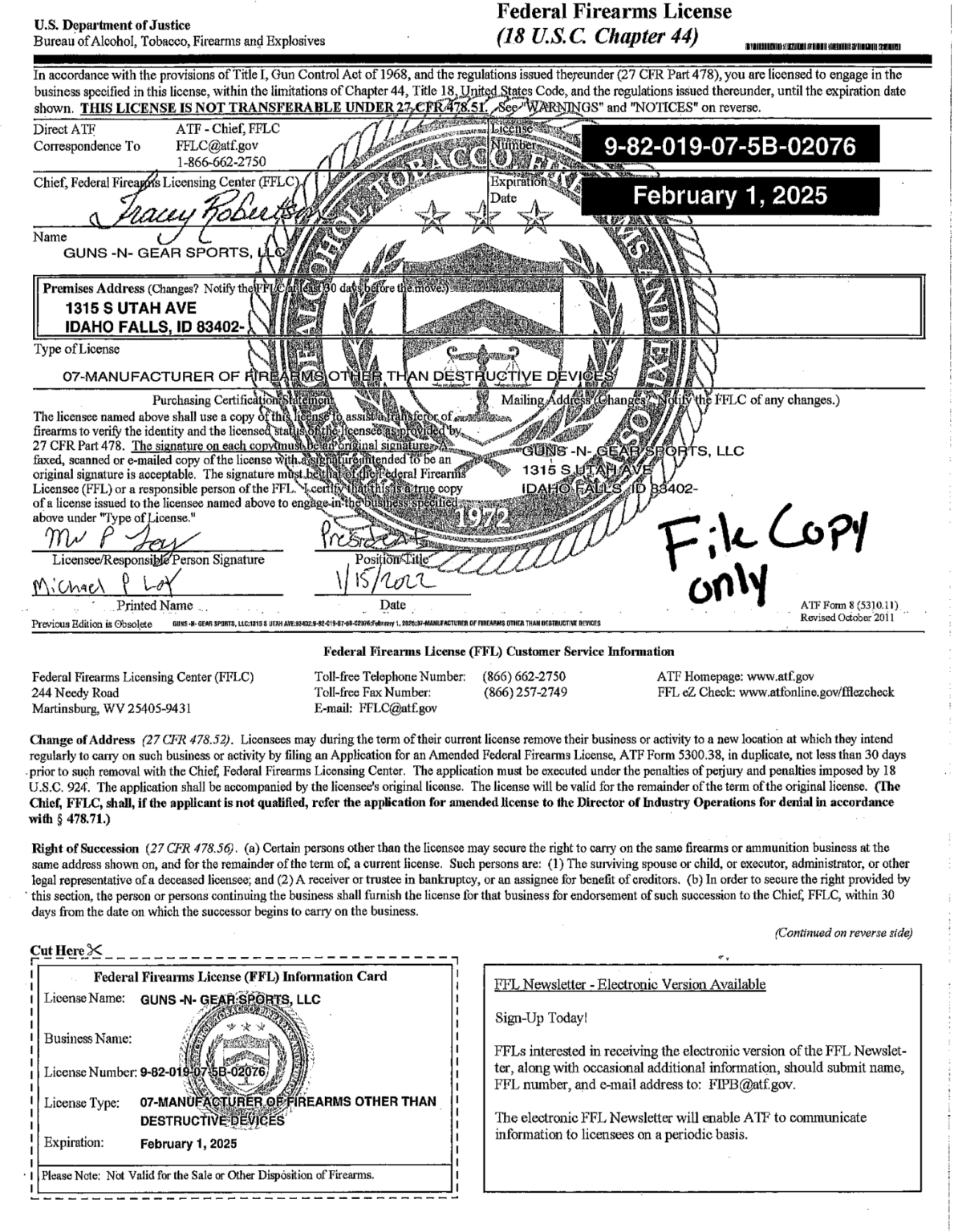 Firearm Transfer Services | Guns N Gear, Idaho Falls, ID